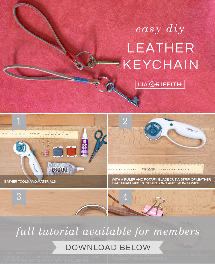 How to Make Your Own Leather Loop Keychains - Lia Griffith