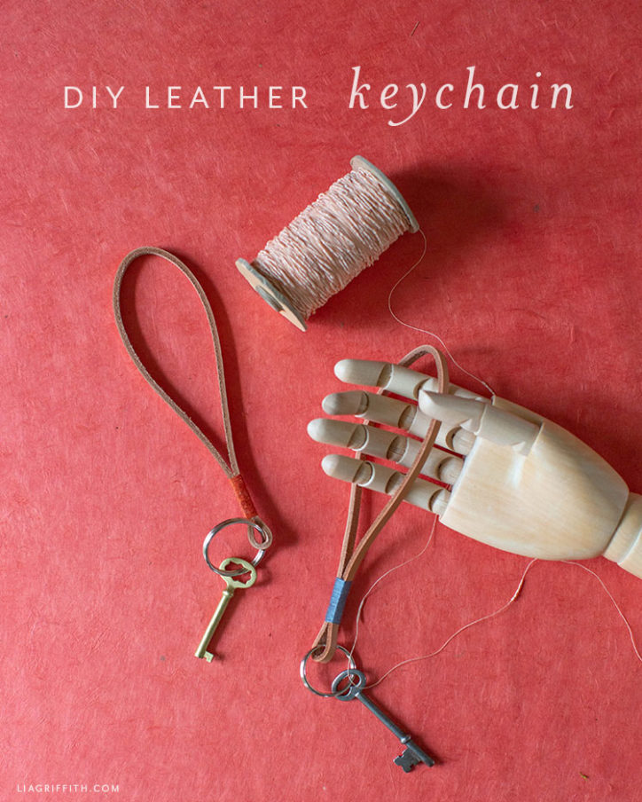 How to Make Your Own Leather Loop Keychains - Lia Griffith