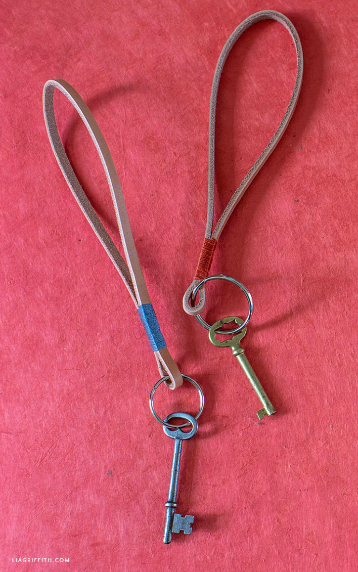 How to Make Your Own Leather Loop Keychains - Lia Griffith
