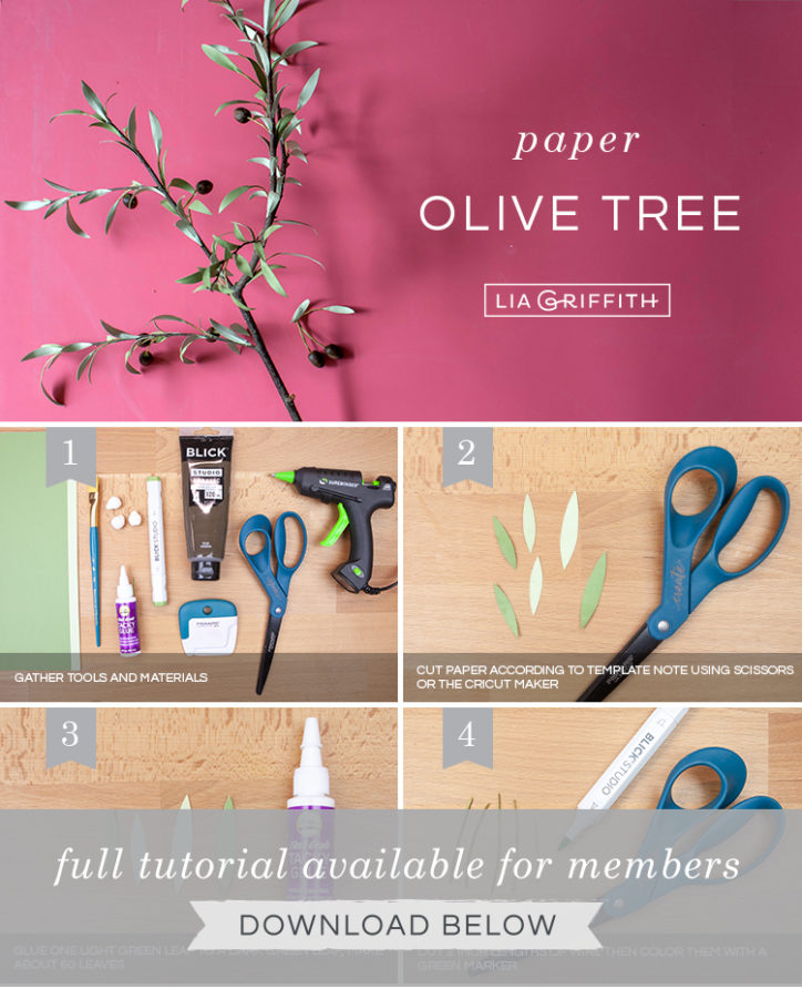 Save Money on Home Decor with This Paper Olive Tree - Lia Griffith