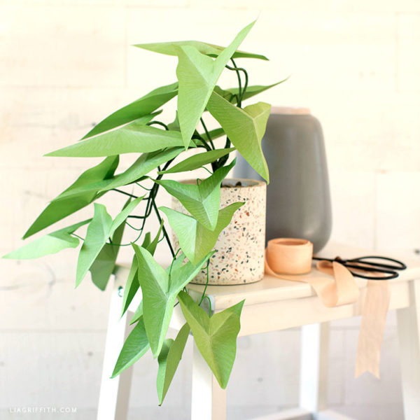 Paper Arrowhead Vine DIY Template & Tutorial - Lia Griffith