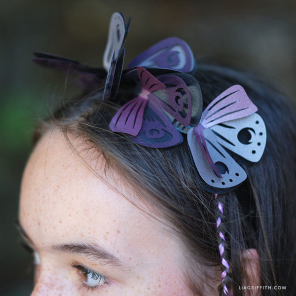 Papercut Moth Headband for Halloween - Lia Griffith