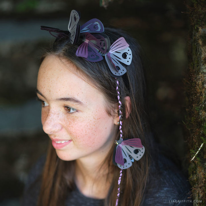 Papercut Moth Headband for Halloween - Lia Griffith