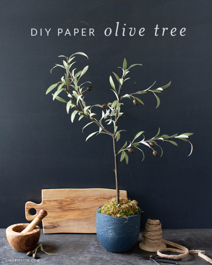 Save Money on Home Decor with This Paper Olive Tree - Lia Griffith