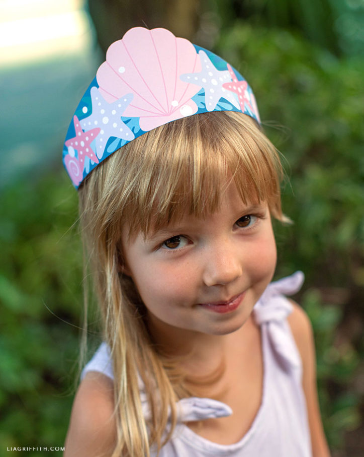 Printable Mermaid Crown (3 Versions) - Lia Griffith
