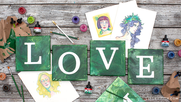 Video: Making Acrylic Ink Art with Amsterdam Acrylic Ink - Lia Griffith