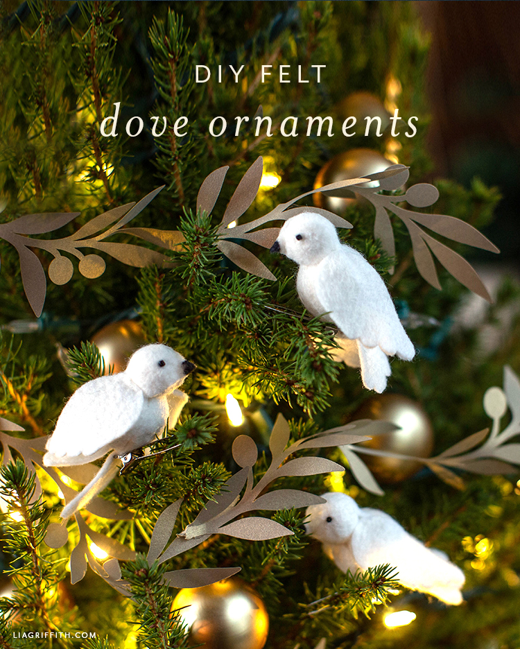Video Tutorial: Easy Felt Dove Ornaments - Lia Griffith