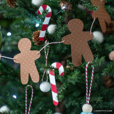 Kids' Gingerbread Christmas Tree with DIY Decorations