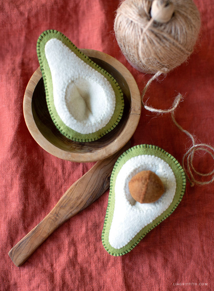 Simple Felt Avocado Pattern & DIY Tutorial - Lia Griffith