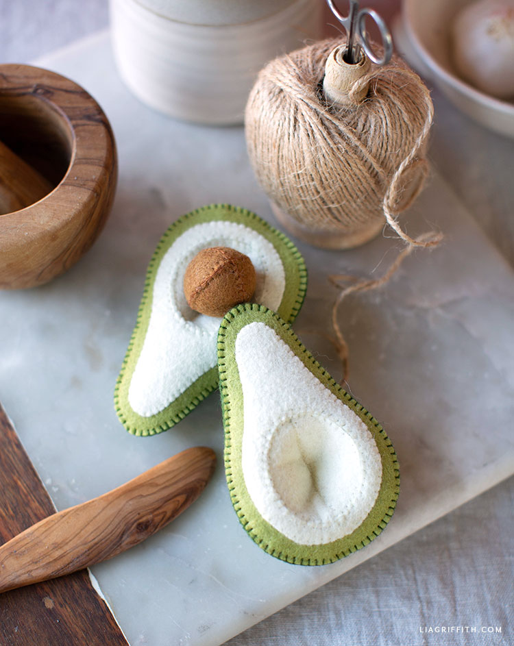 Simple Felt Avocado Pattern & DIY Tutorial - Lia Griffith