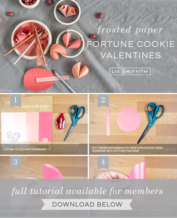 Paper Fortune Cookies for Valentine's Day - Lia Grifith