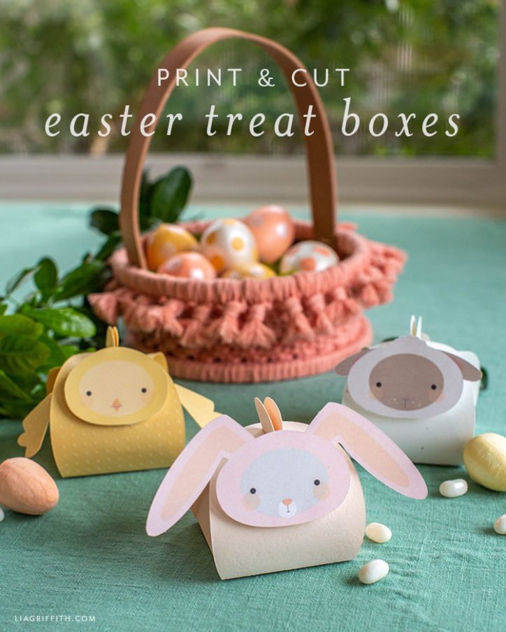 Print Then Cut Easter Animal Treat Boxes - Lia Griffith