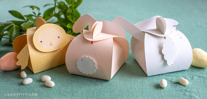 Print Then Cut Easter Animal Treat Boxes - Lia Griffith
