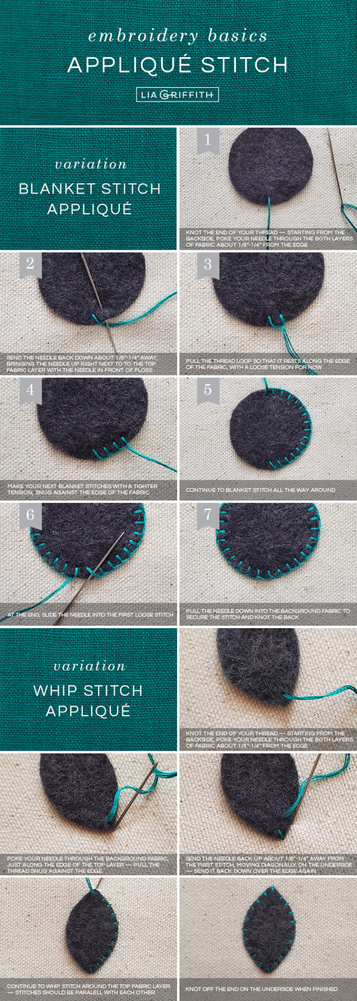 Beginner's Guide: 10 Basic Embroidery Stitches - Lia Griffith