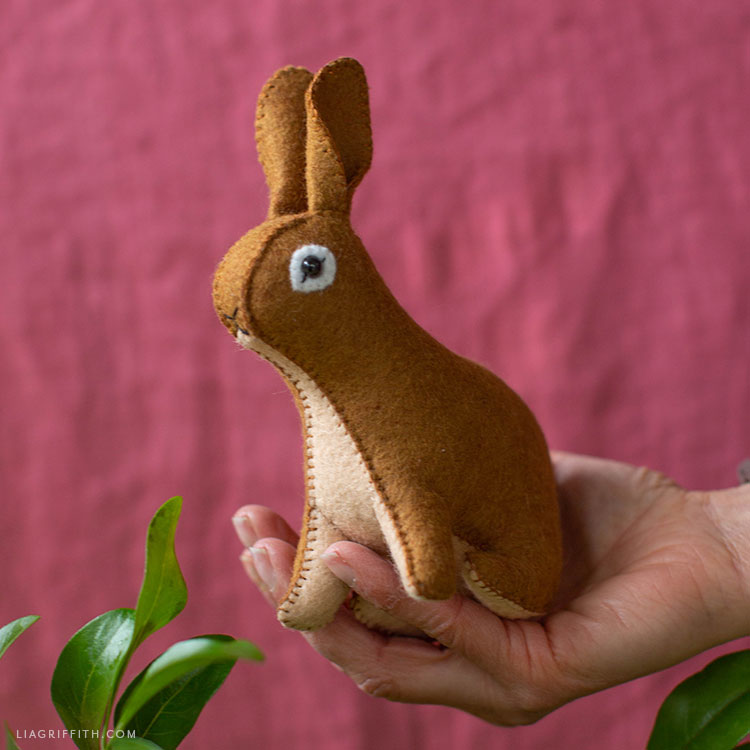 How to Make Your Own Felt Rabbit Stuffie - Lia Griffith