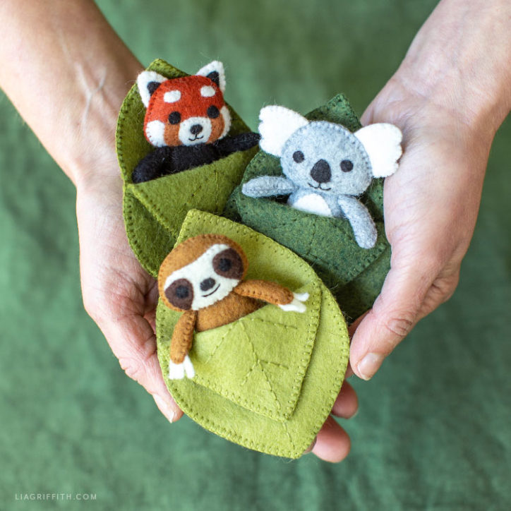 Felt Treetop Animal Pocket Pals DIY Tutorial - Lia Griffith