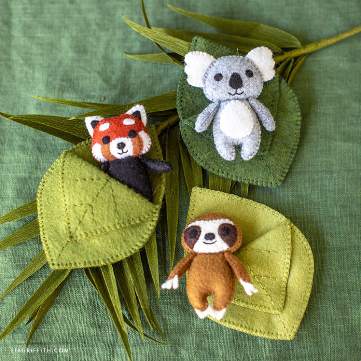 Felt Treetop Animal Pocket Pals DIY Tutorial - Lia Griffith