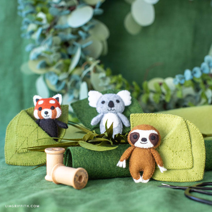 Felt Treetop Animal Pocket Pals DIY Tutorial - Lia Griffith