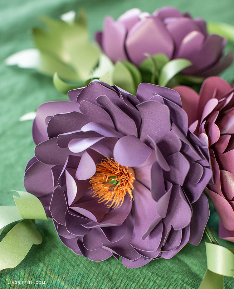 Frosted Paper Heirloom Peony Bouquet - Lia Griffith