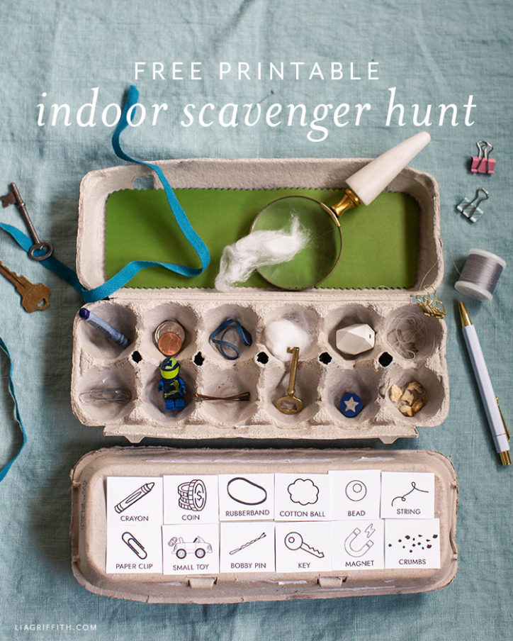 Printable Indoor Scavenger Hunt - Lia Griffith