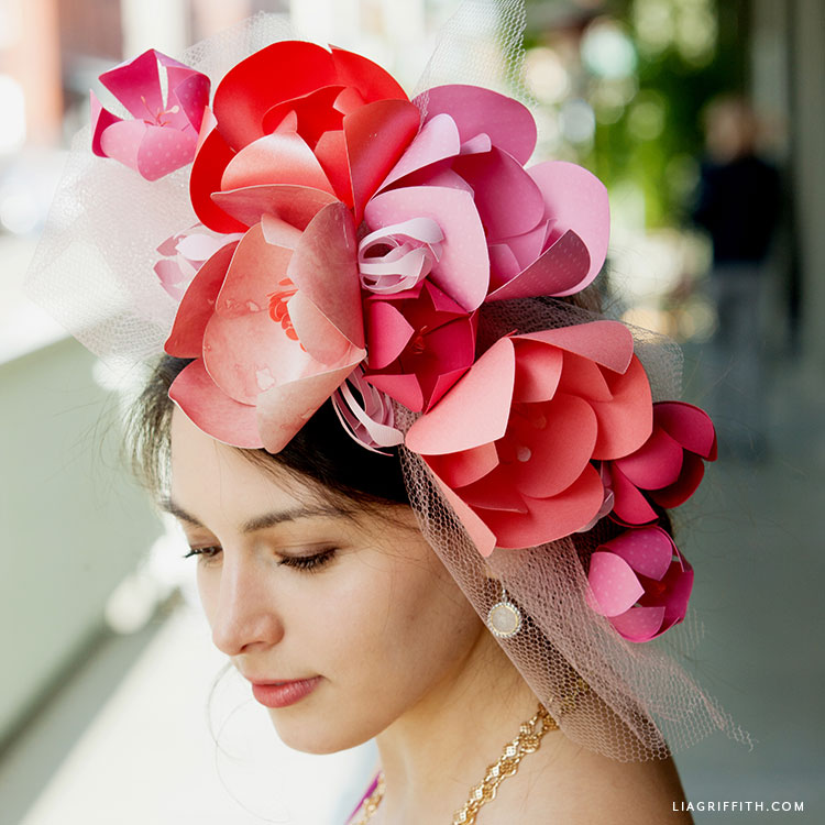 Paper Flower Kentucky Derby Fascinators - Lia Griffith