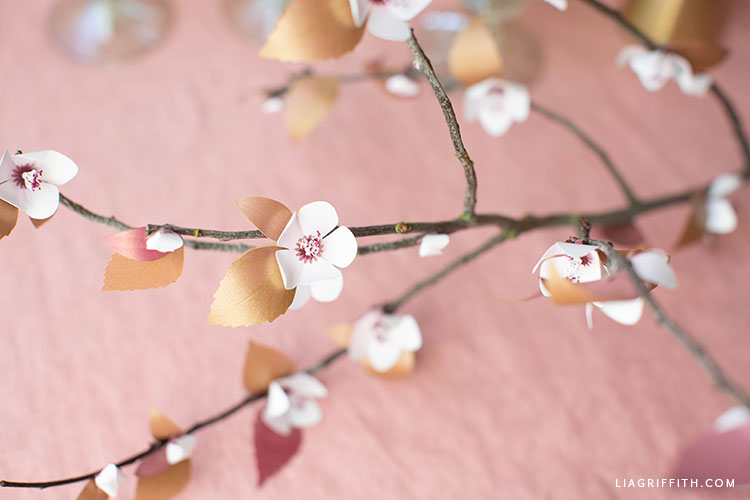 Frosted Paper Plum Blossom Branch - Lia Griffith