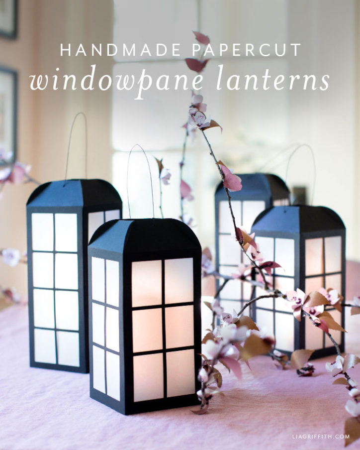 Paper Windowpane Lanterns - Lia Griffith