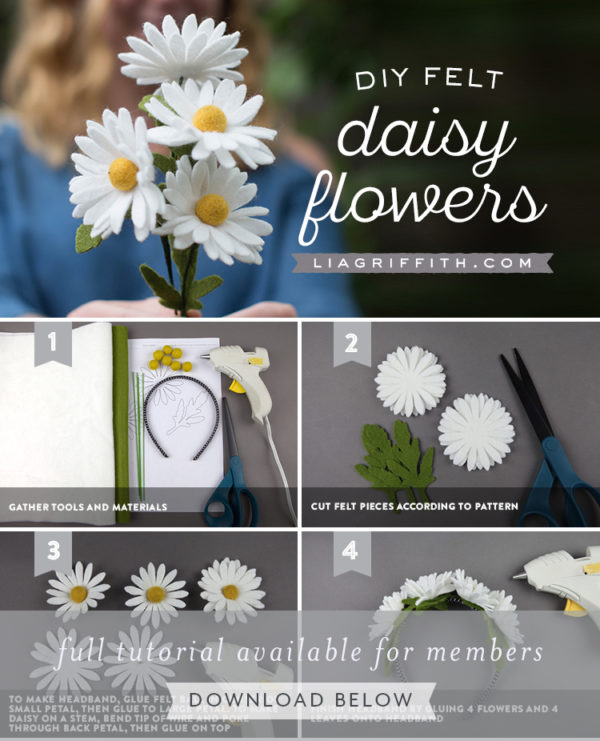Make Your Own Felt Daisies in Just 5 Easy Steps!