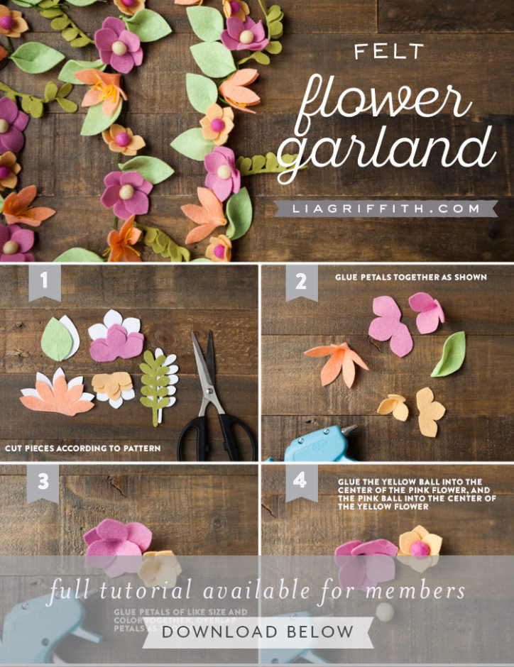 Felt Flower Garland Lia Griffith