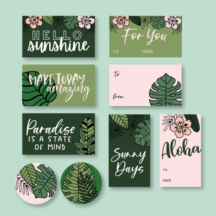 (FREE) Tropical Sticker Sheet PDF Printable - Lia Griffith