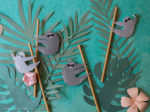 Printable Sloth Straw Huggers - Lia Griffith