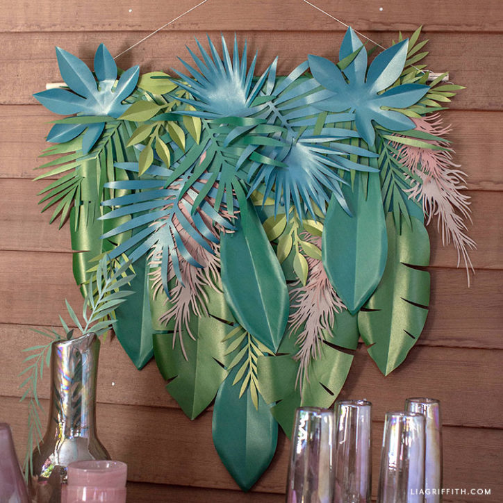 Paper Leaf Tropical Banner DIY Tutorial - Lia Griffith