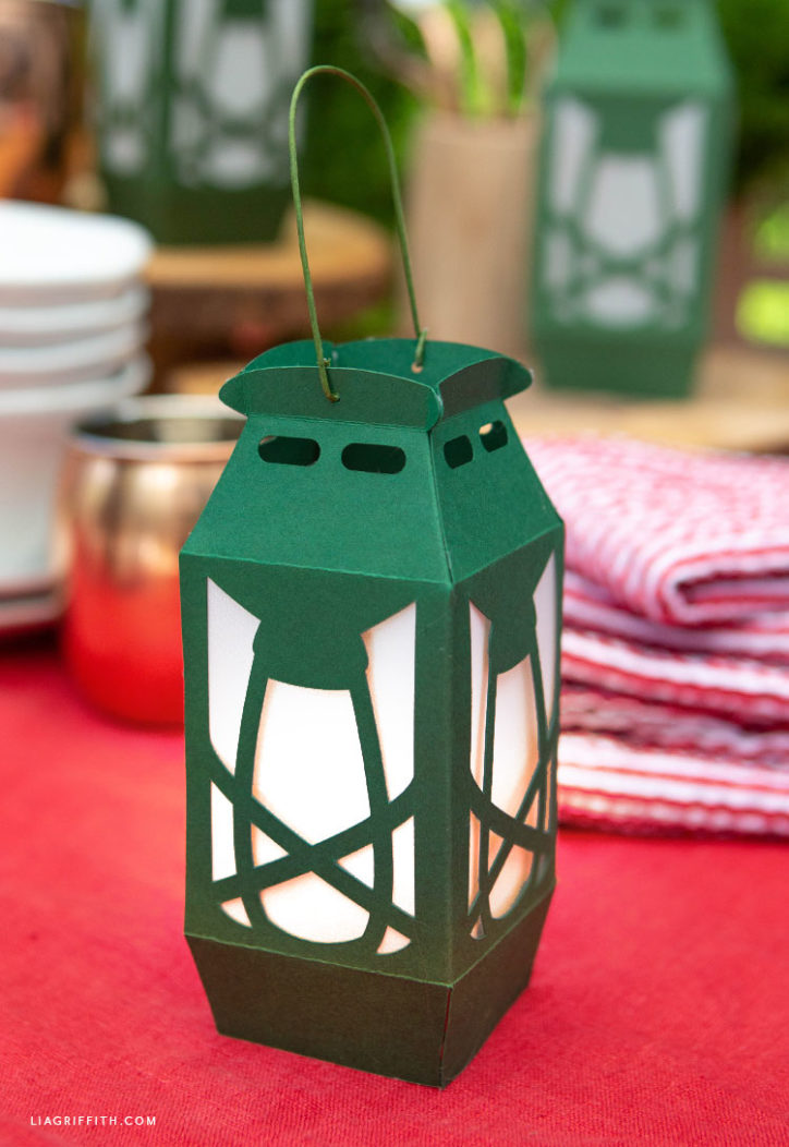 Papercut Camping Lanterns Template & SVG File - Lia Griffith