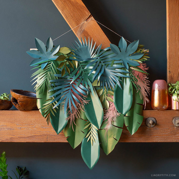 Paper Leaf Tropical Banner DIY Tutorial - Lia Griffith