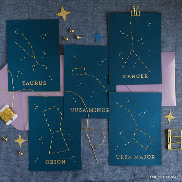 Handmade Constellation Lacing Cards - Lia Griffith
