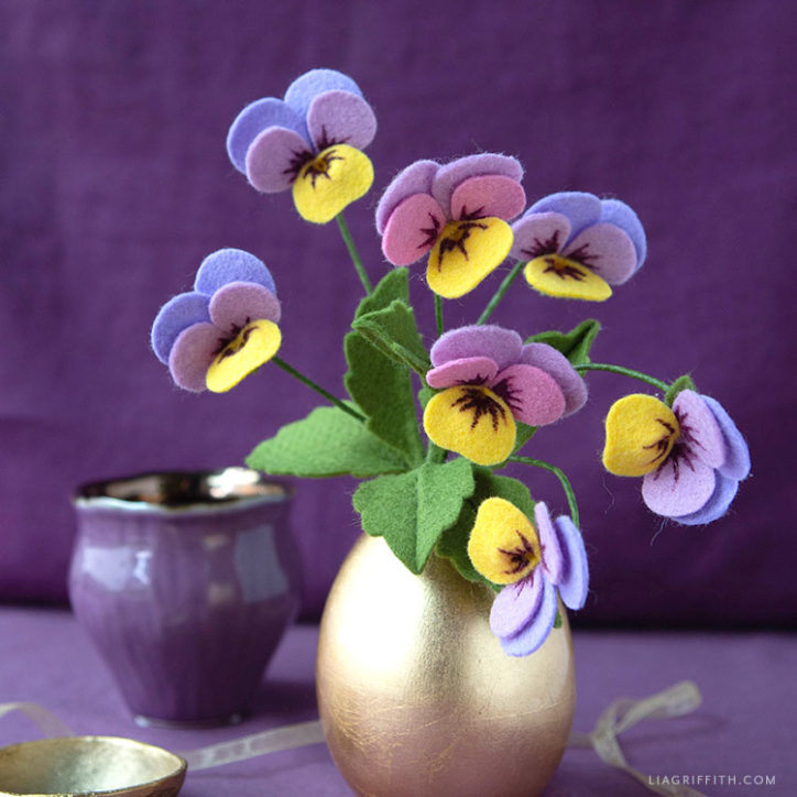 Felt Viola Celestial Twilight Flowers - Lia Griffith