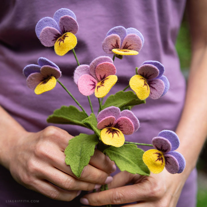 Felt Viola Celestial Twilight Flowers - Lia Griffith