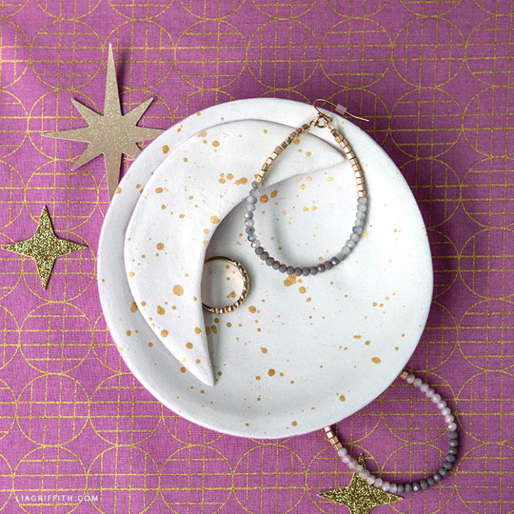DIY Clay Moon Trinket Dish - Lia Griffith