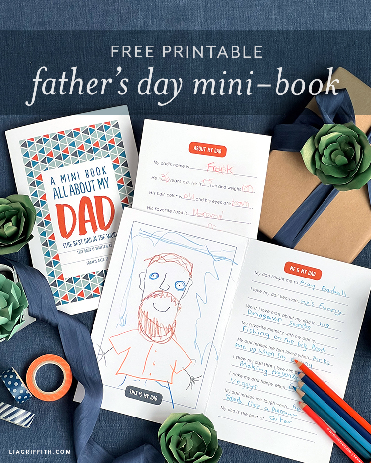 Best Dad Book Free Printable for Father's Day - Lia Griffith
