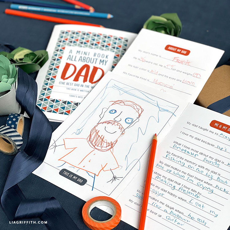 Best Dad Book Free Printable for Father's Day - Lia Griffith