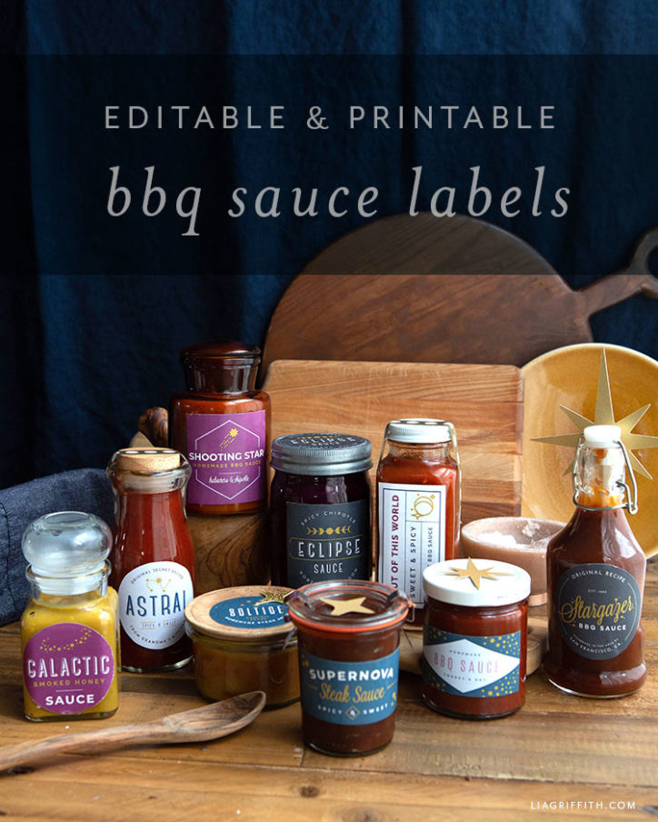 Free BBQ Sauce Labels You Can Customize - Lia Griffith