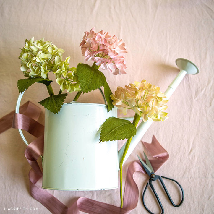 Crepe Paper Hydrangeas - Member Make Workshop - Lia Griffith