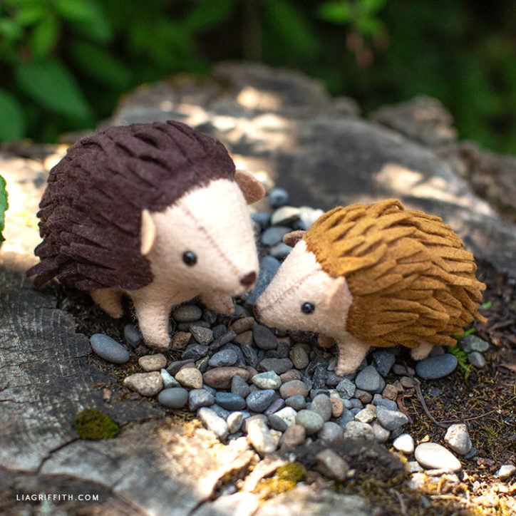 Felt Hedgehogs Template & Tutorial - Lia Griffith
