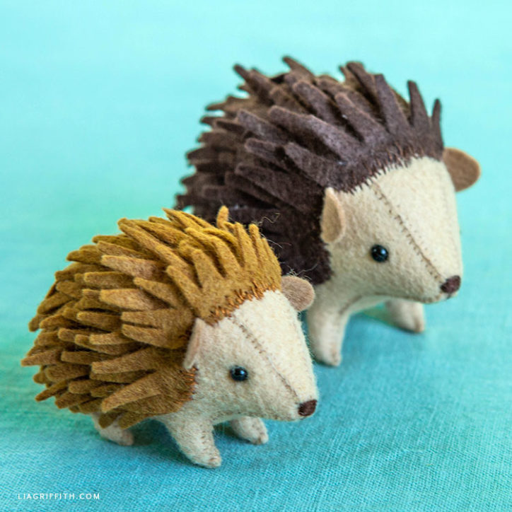 Felt Hedgehogs Template & Tutorial - Lia Griffith