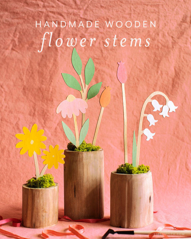 Wooden Flower Stems Template & Tutorial - Lia Griffith