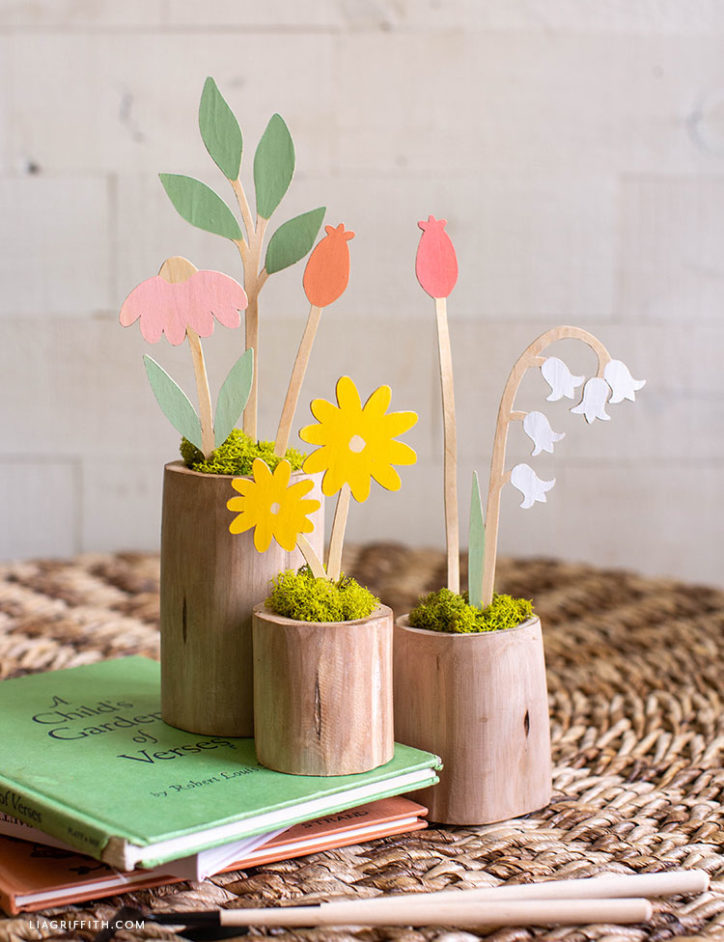 Wooden Flower Stems Template & Tutorial - Lia Griffith