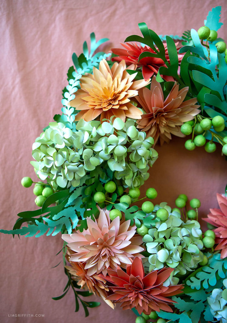 Video Tutorial: Frosted Paper Flower Wreath - Lia Griffith