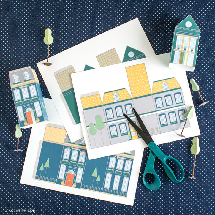 VIDEO: 3D Paper Village - Lia Griffith