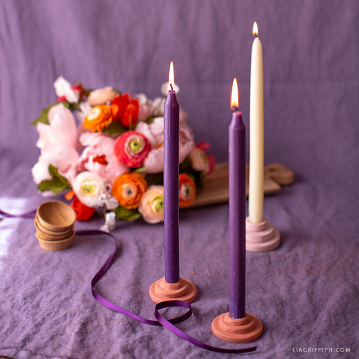 How to Make Clay Candlestick Holders - Lia Griffith