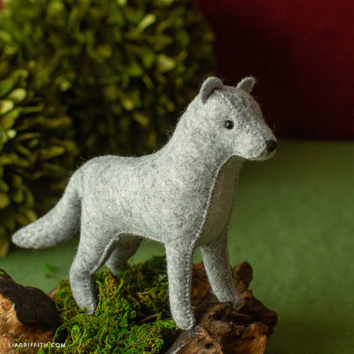 How to Make an Adorable Felt Wolf Stuffie - Lia Griffith